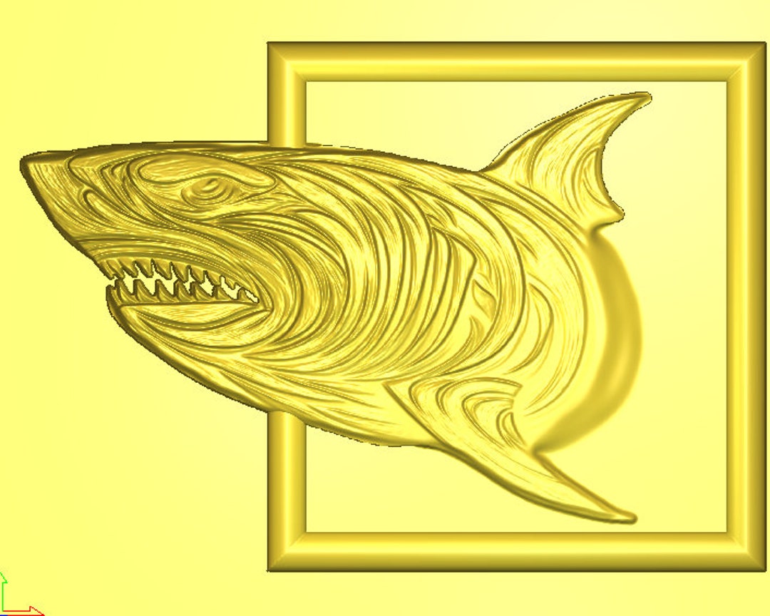 Shark Framed CNC Stl Model - Etsy