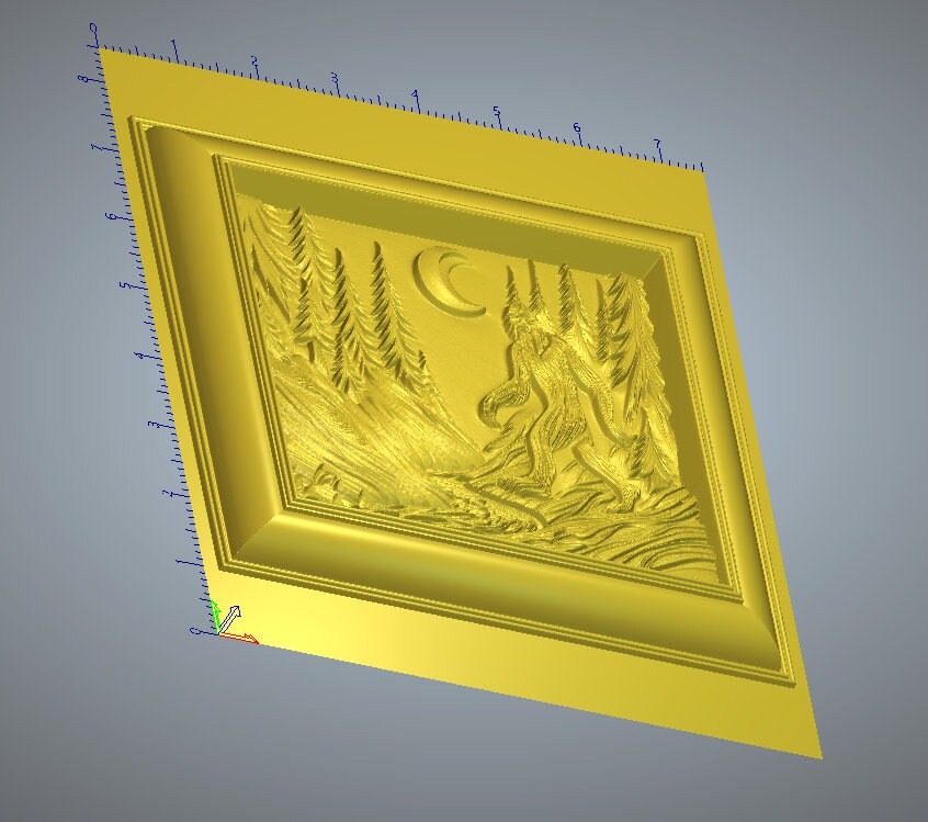 Big Foot Scene Stl File for CNC Router - Etsy