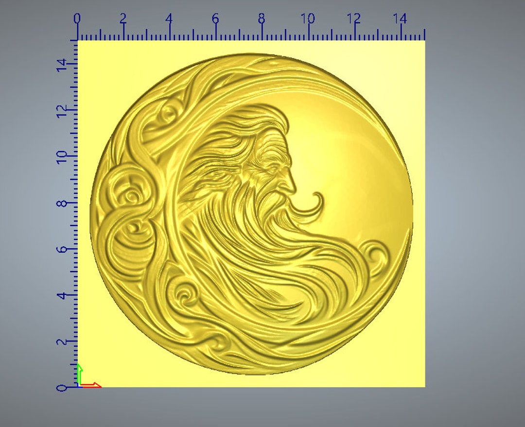 Man in the Moon Stl File for CNC Router - Etsy