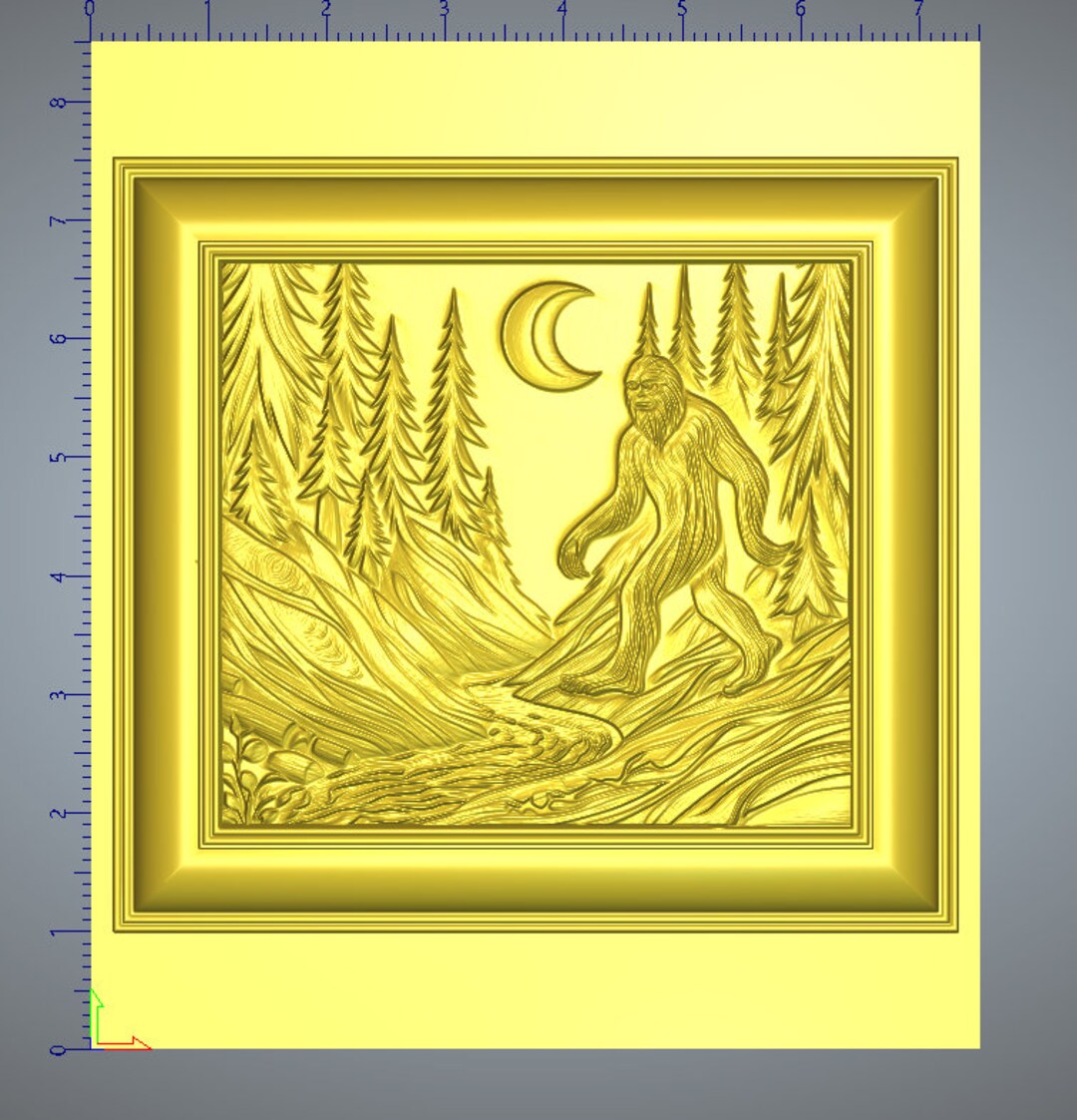 Big Foot Scene Stl File for CNC Router - Etsy