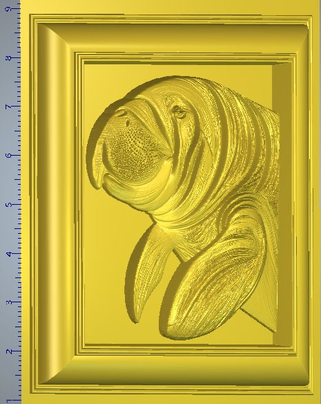Manatee Stl File for CNC - Etsy