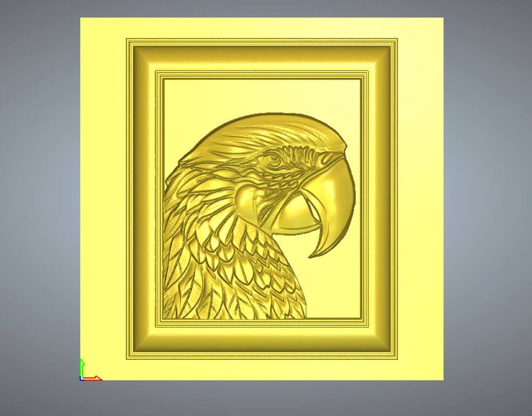 Parrot in Frame Stl File for CNC Router - Etsy