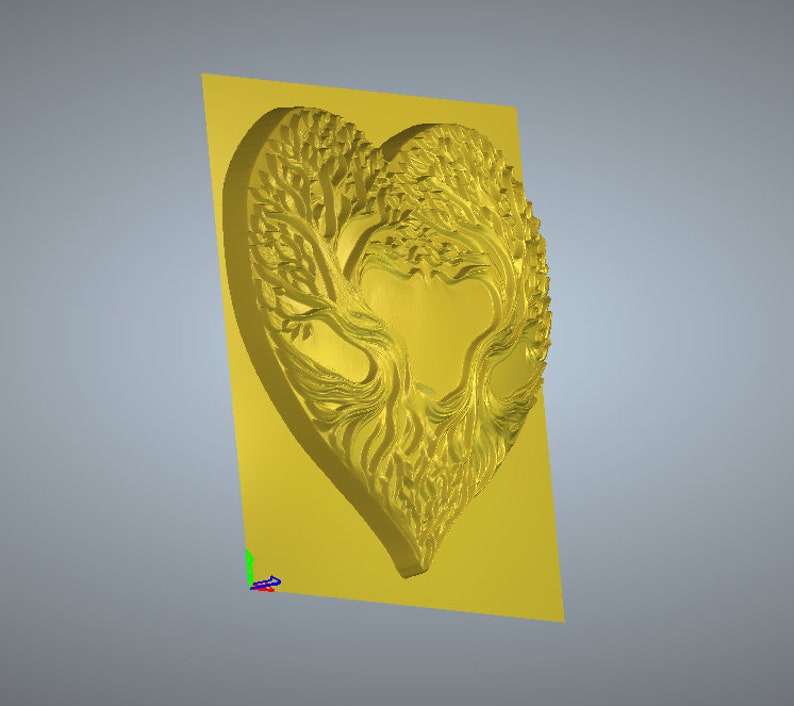 Trees in Heart Stl File for CNC Router - Etsy