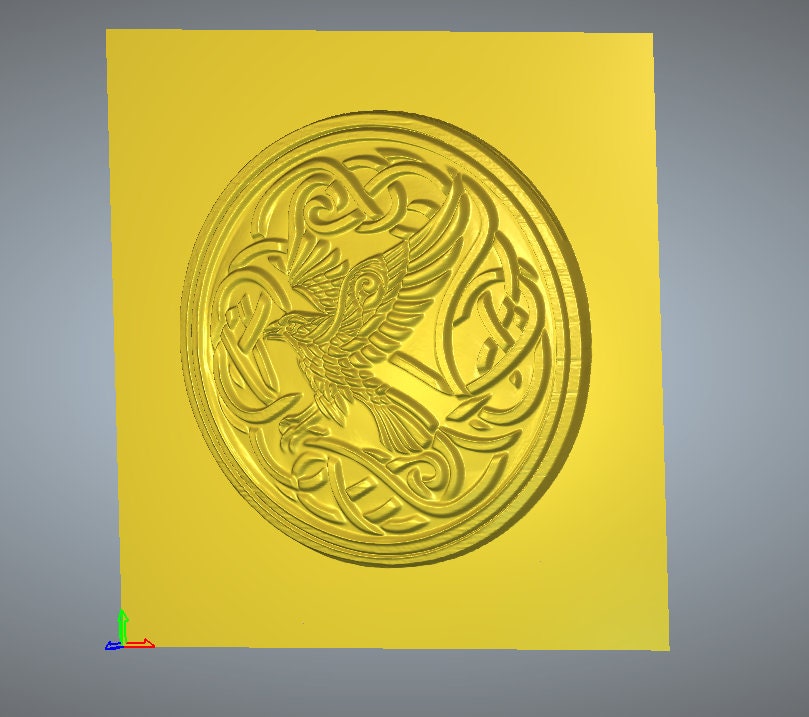 Raven in Celtic Circle Stl File for CNC Router - Etsy