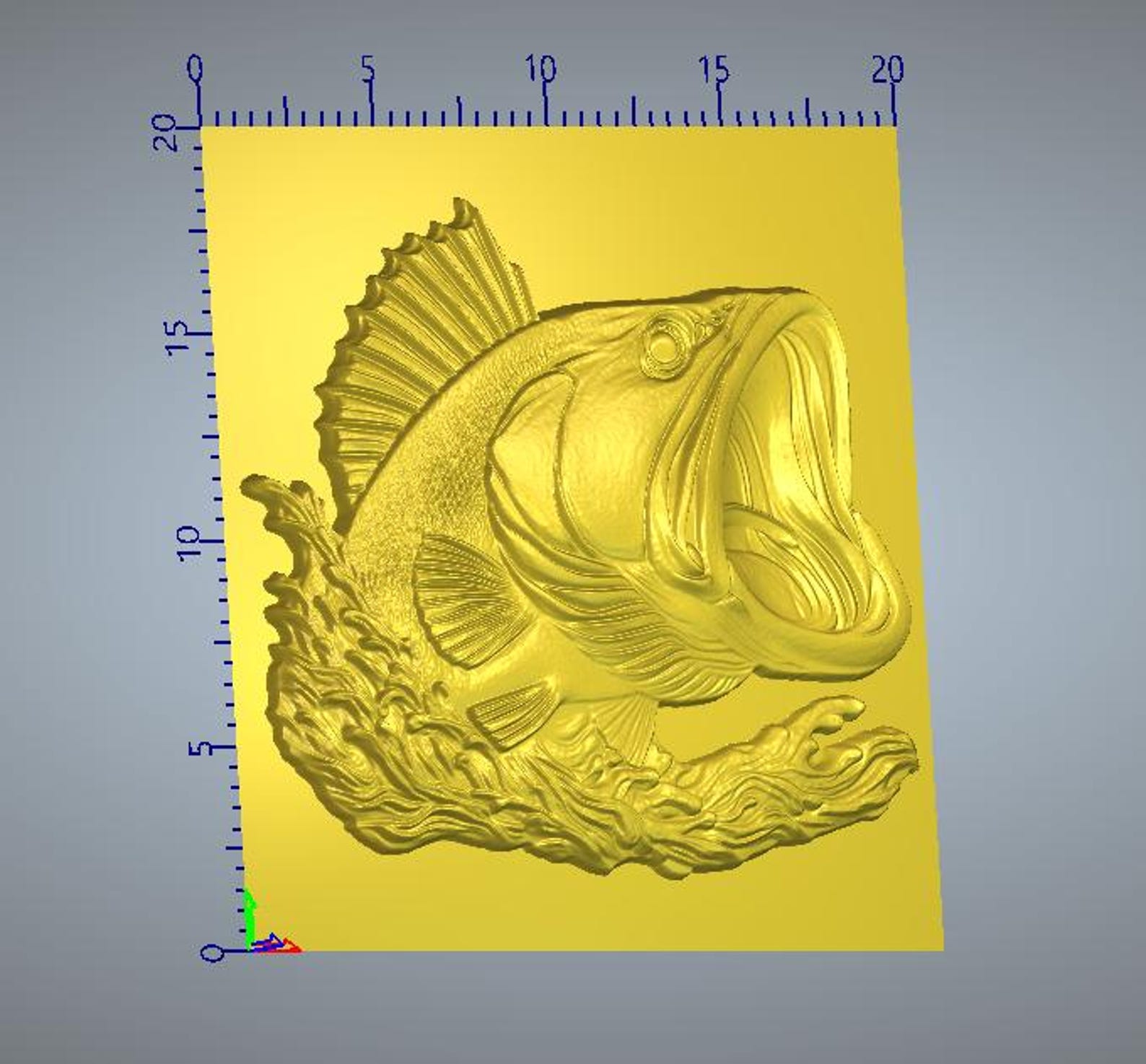 Bass Fish Stl File for CNC Router - Etsy