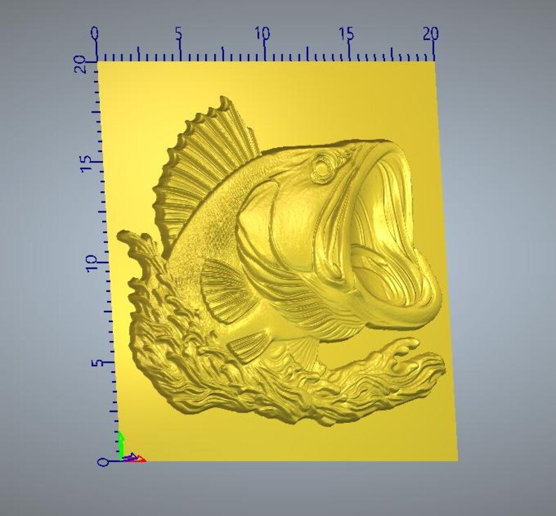 Bass Fish Stl File for CNC Router - Etsy