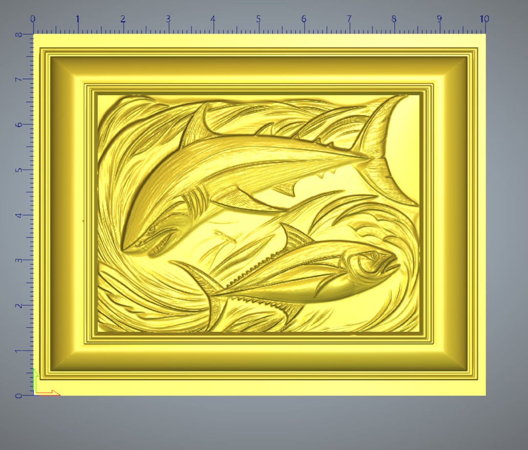 Tuna and Shark Stl File for CNC Router - Etsy