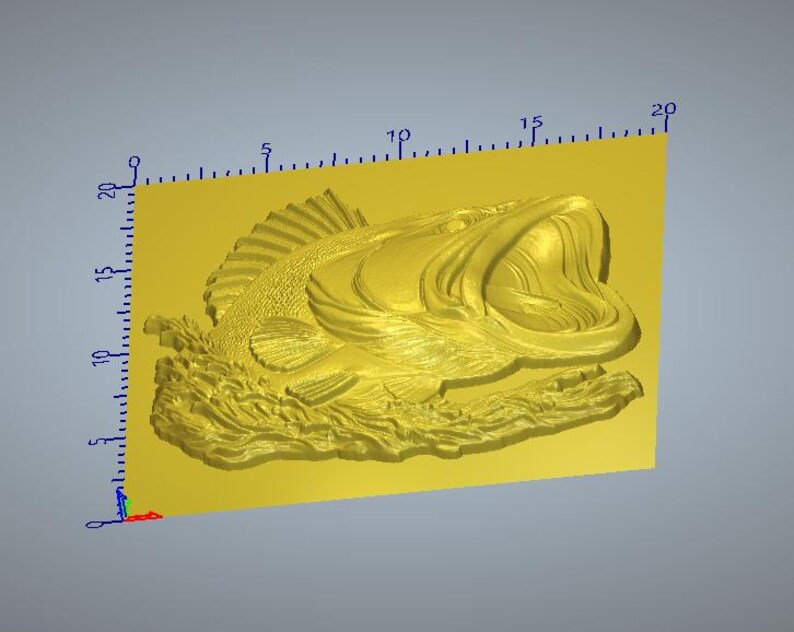 Bass Fish Stl File for CNC Router - Etsy