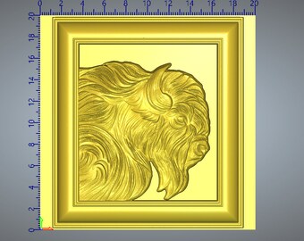 Bison 2D STL File for CNC - Etsy