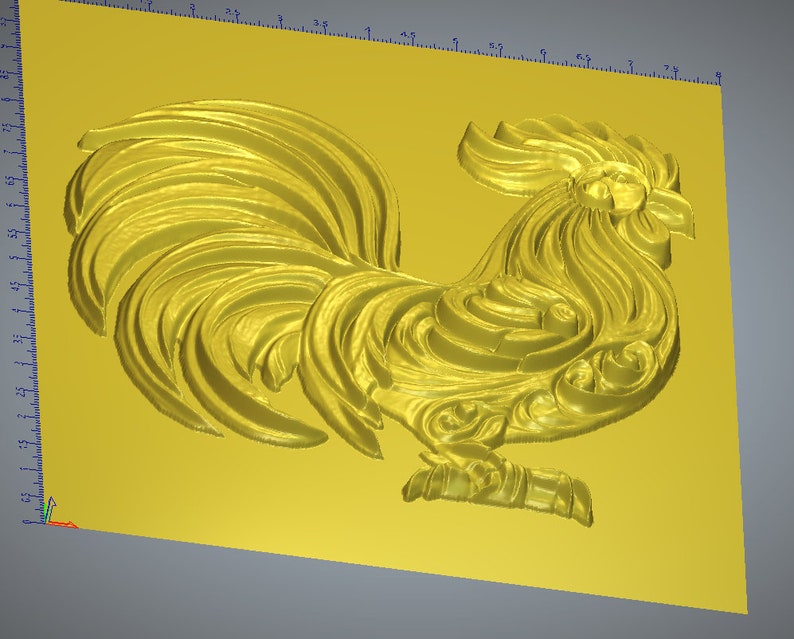 Rooster Stl File for CNC Router - Etsy