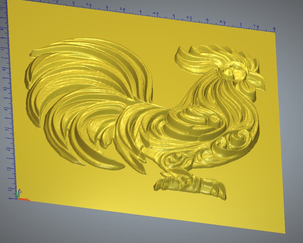 Rooster Stl File for CNC Router - Etsy