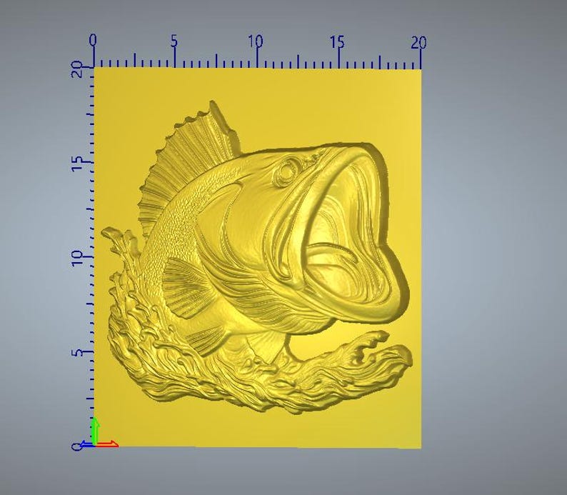 Bass Fish Stl File for CNC Router - Etsy