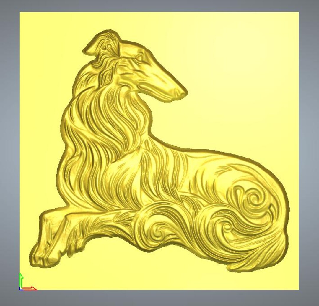 Borzoi Full Body Stl Model for CNC Machine - Etsy