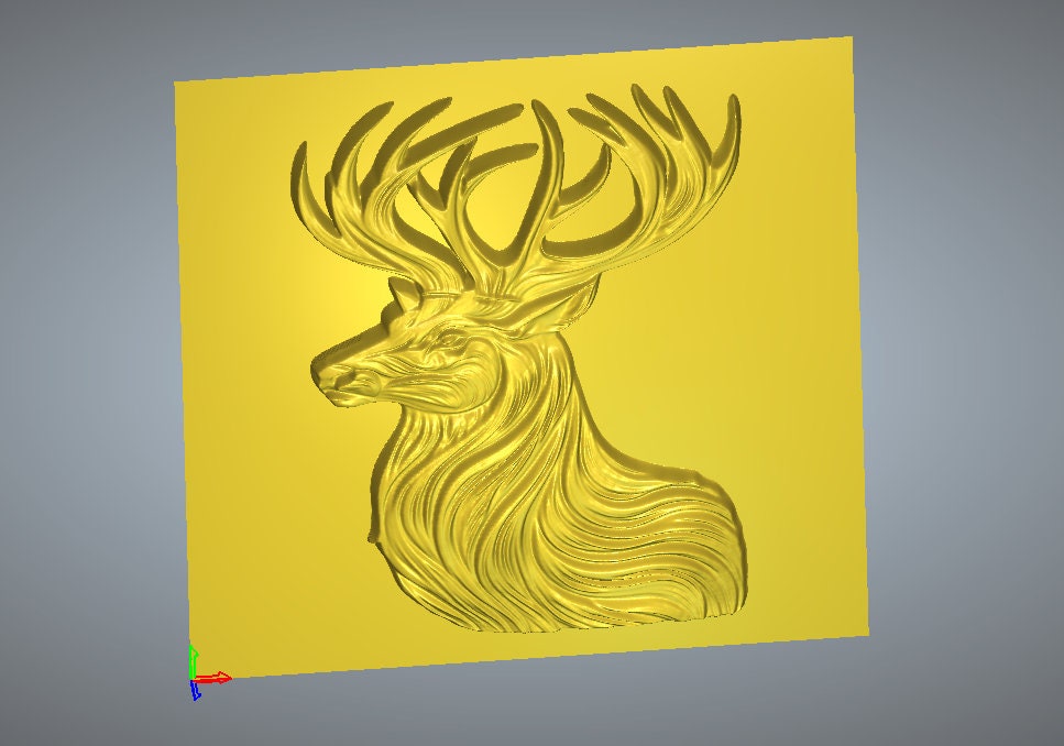 Deer Head Stl File for CNC Router - Etsy