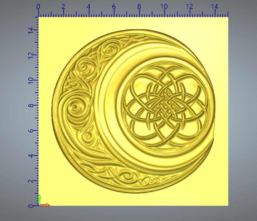 Celtic Sun And Moon Stl File For Cnc Router Etsy