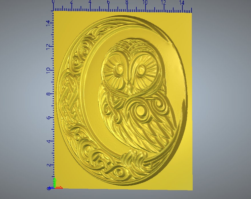 Celtic Owl in Moon Stl File for CNC Router - Etsy