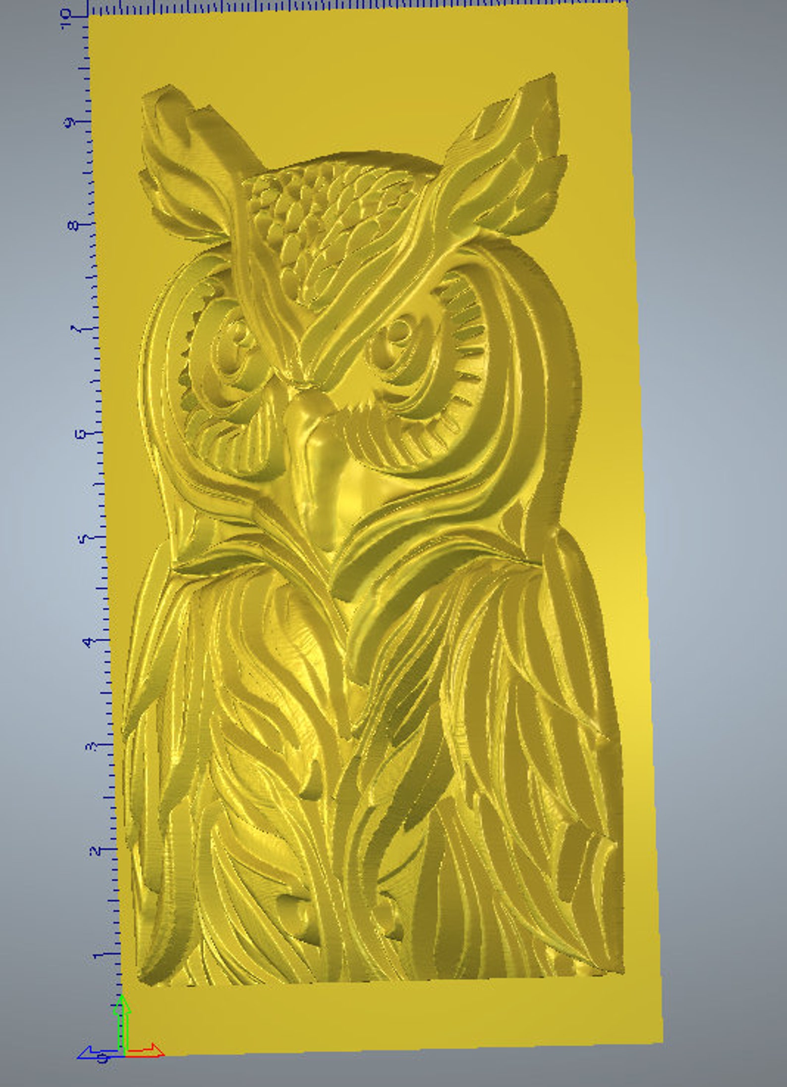 Owl Stl File For Cnc Router Etsy