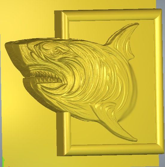 Shark Framed CNC Stl Model - Etsy