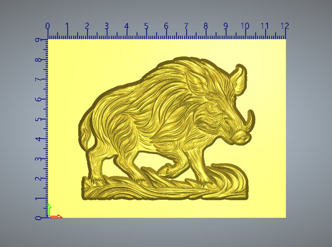 Wild Boar Stl File for CNC Router - Etsy