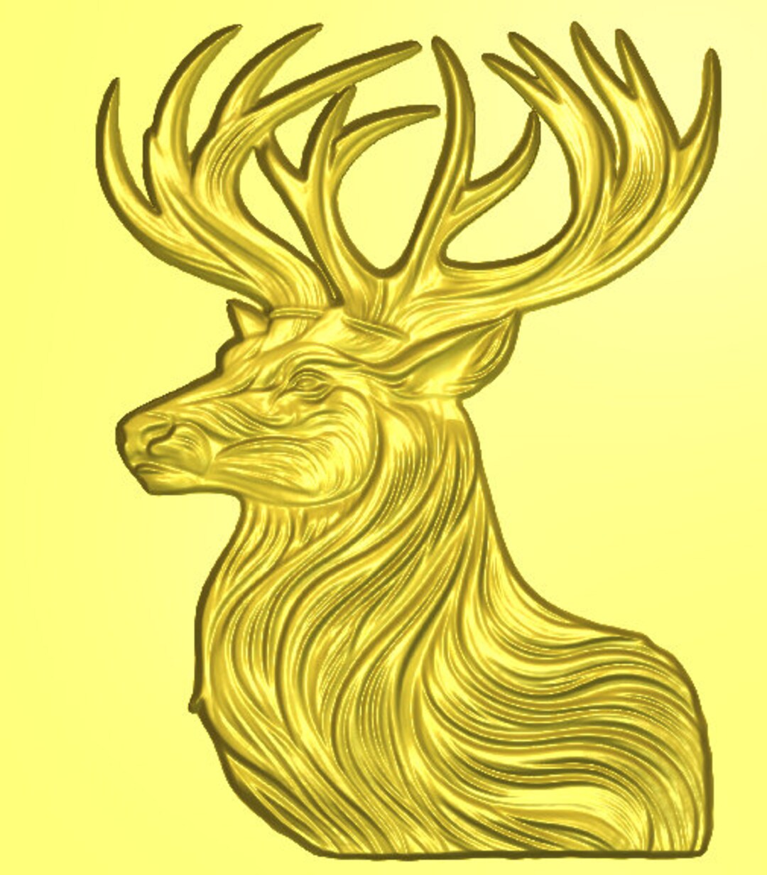 Deer Head Stl File for CNC Router - Etsy