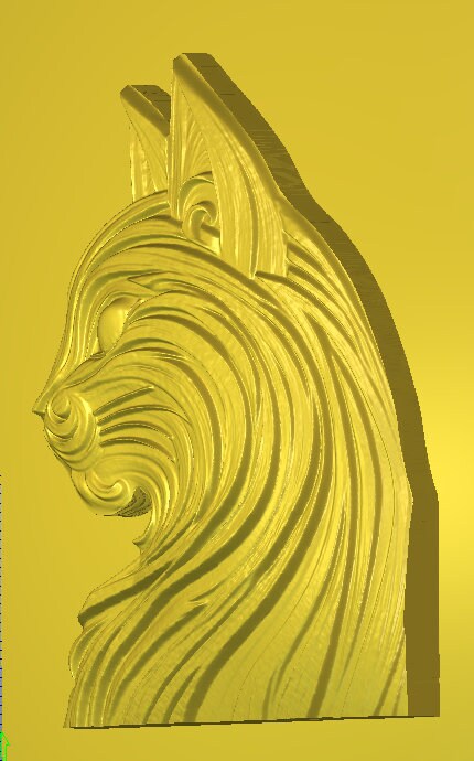 Cat Stl File for CNC Wood Carving - Etsy
