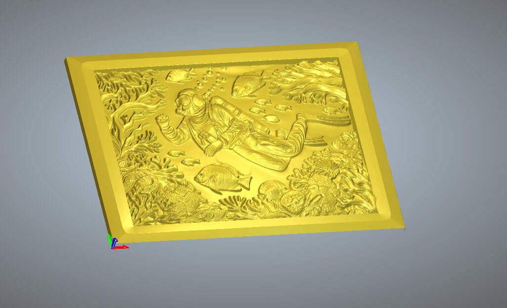 Scuba Diver Stl File for CNC Router - Etsy