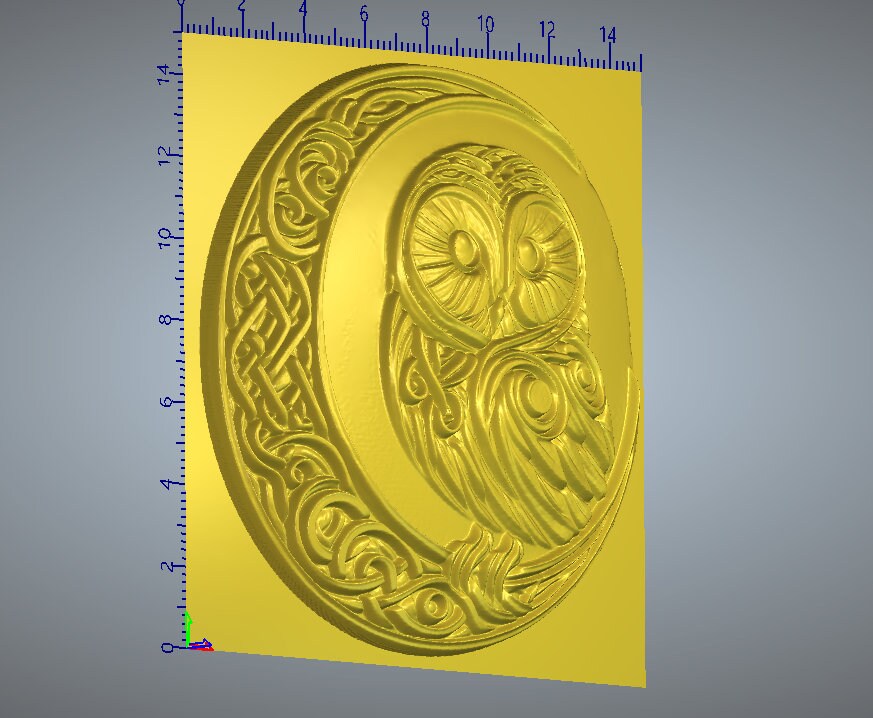 Celtic Owl in Moon Stl File for CNC Router - Etsy