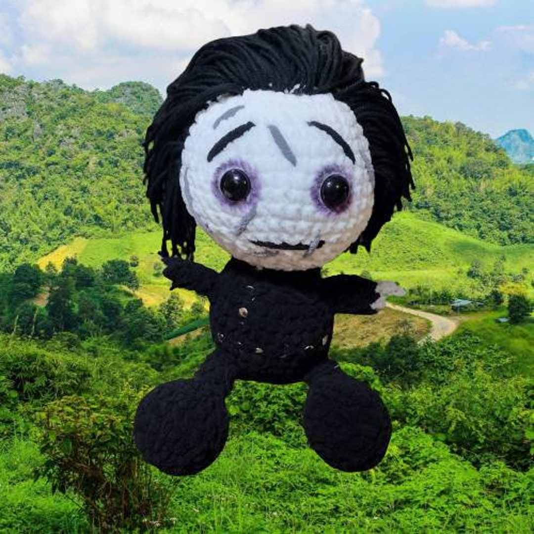 Edward Scissorhands Inspired Crochet Plushie Doll Large - Etsy