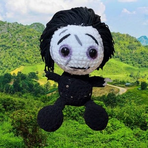 Edward Scissorhands Inspired Crochet Plushie Doll - Large, Horror Plush ...