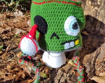 Zombie Heart Tattoo Hat, Zombie Hat, Crochet Beanie, Crochet Zombie ...
