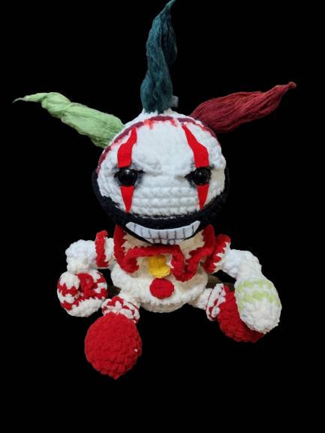 Twisty the Clown Inspired Crochet Plushie-large, Horror Gift, Horror ...