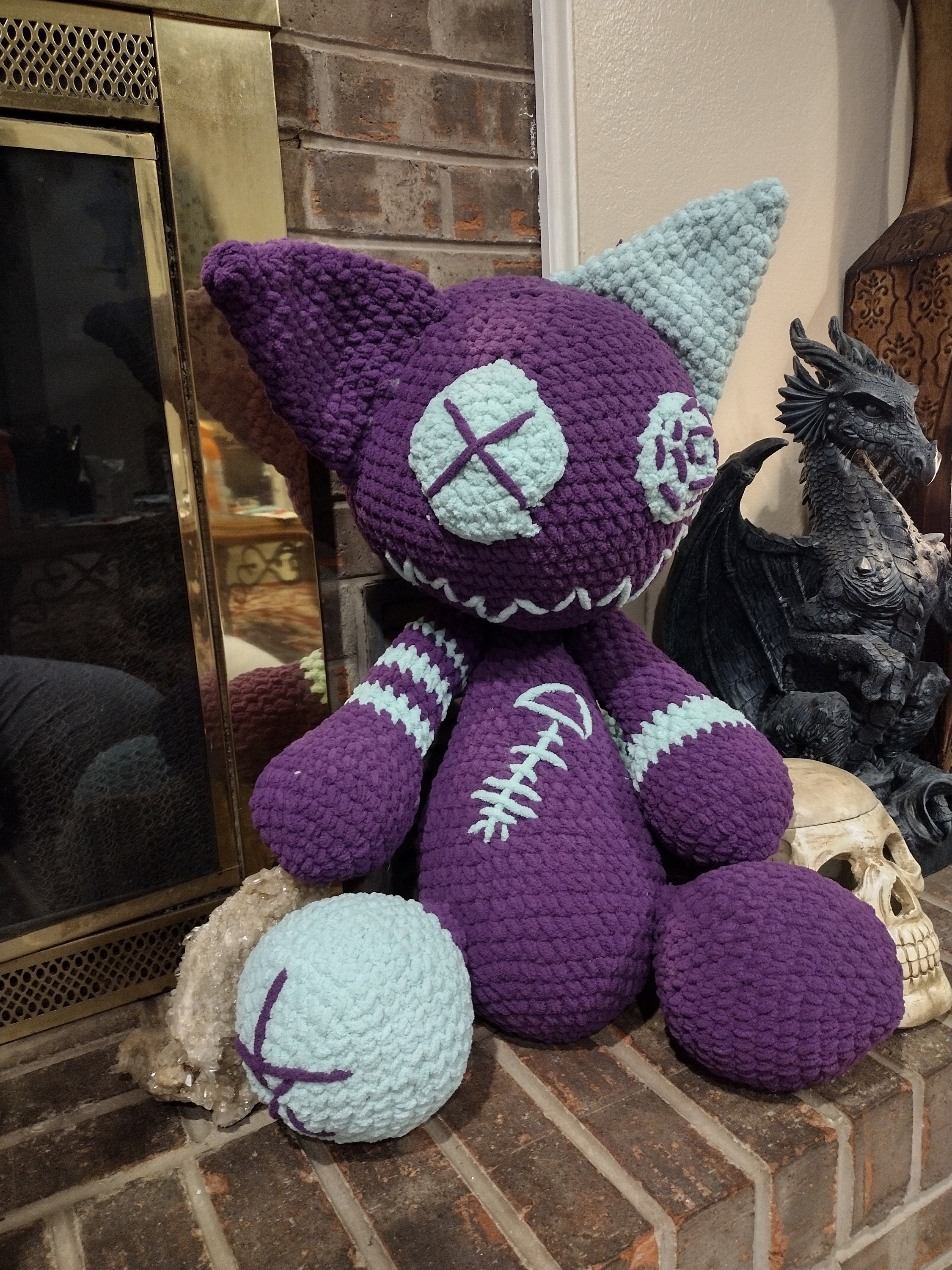 Extra Large Zombie Cat Crochet Plushie Doll Horror Gift - Etsy