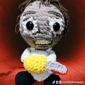 Leatherface Inspired Crochet Plushie Doll-large, Horror Plush, Horror ...