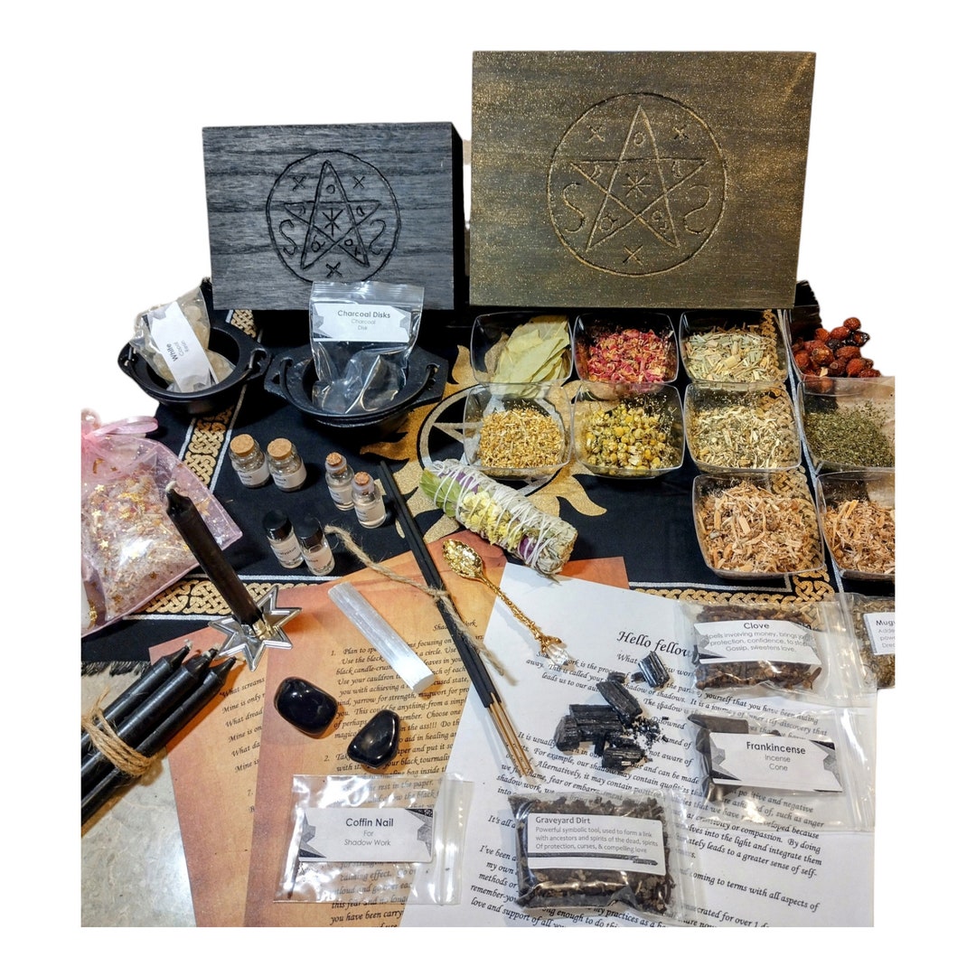 Witch Starter Kit Dark Altar for Shadow Work Witchcraft - Etsy