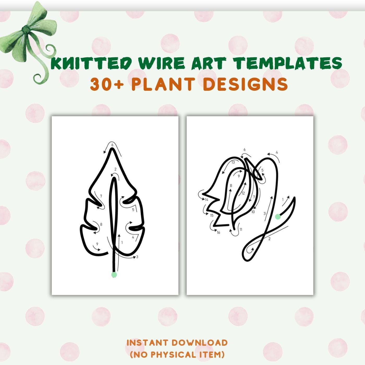 30+ Plant Designs for Knitted Wire Art, Wire Art Templates, Wire ...
