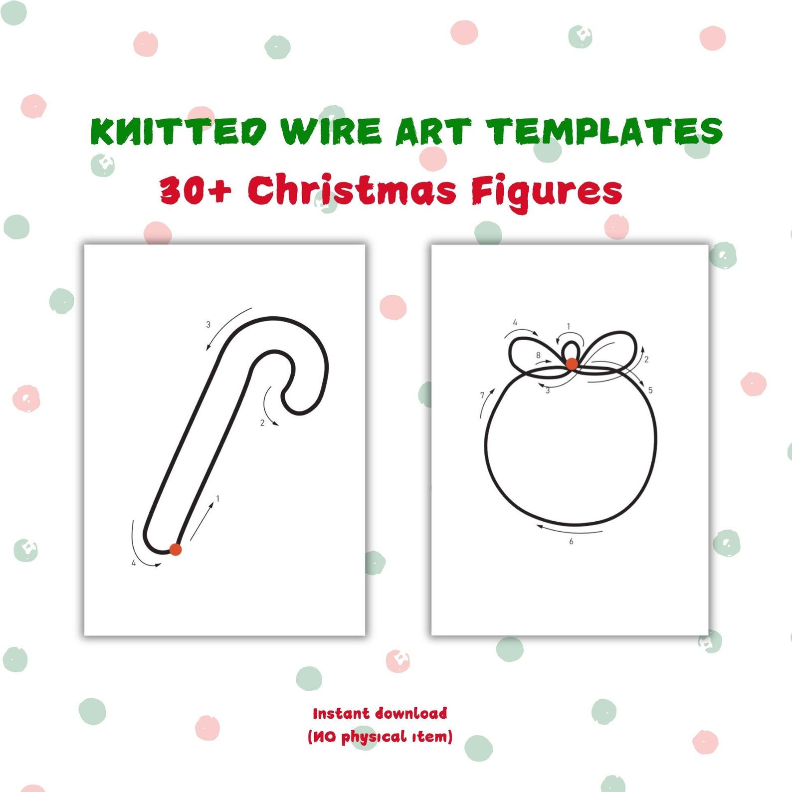 Christmas Wire Art Templates: 30+ Xmas Patterns (digital Download) - Etsy