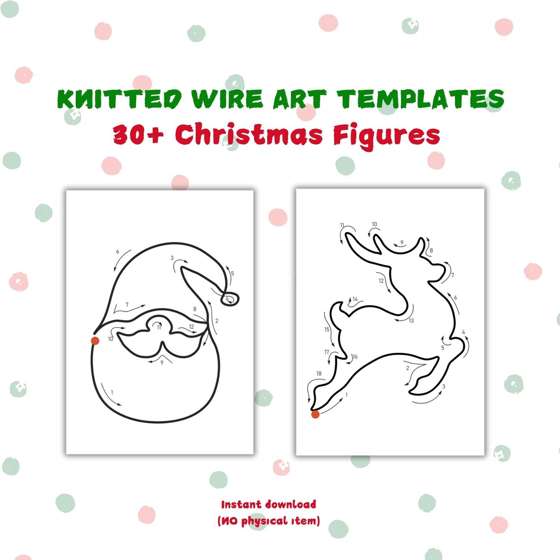 Christmas Wire Art Templates: 30+ Xmas Patterns (digital Download) - Etsy
