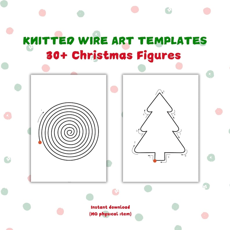 Wire Art Templates for Christmas, Patterns for Xmas, Tricotin Templates ...