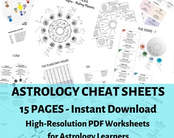Astrology Cheat Sheets and Natal Chart Templates for Astrology ...