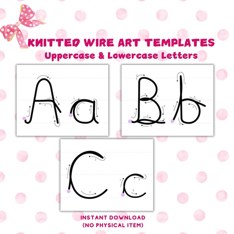 Plantilla letras tricotin - Etsy España