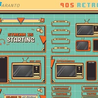 Animated 90s Retro Overlay Twitch Package | Instant Download / Ready to ...