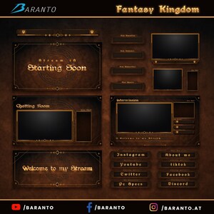 RPG Fantasy Animated Stream Overlay, Fire, Red, Particle, Glow ...