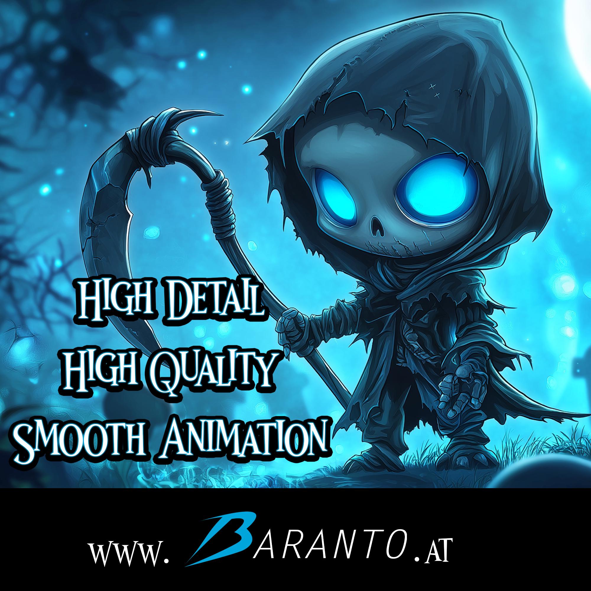 4x Animated Blue Grim Reaper Screen Overlays | Starting Soon | Brb ...