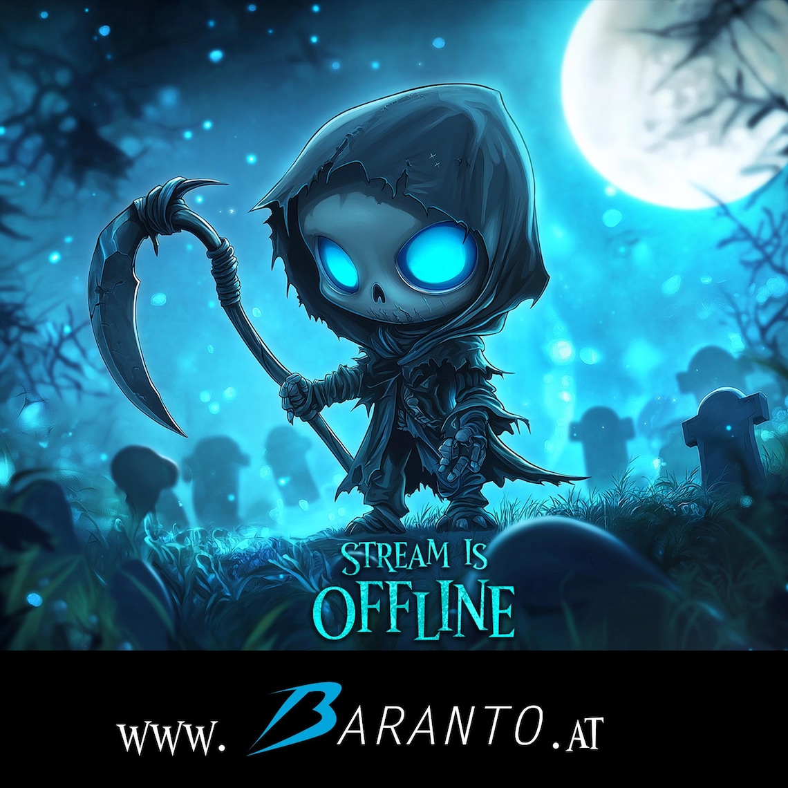 4x Animated Blue Grim Reaper Screen Overlays | Starting Soon | Brb ...