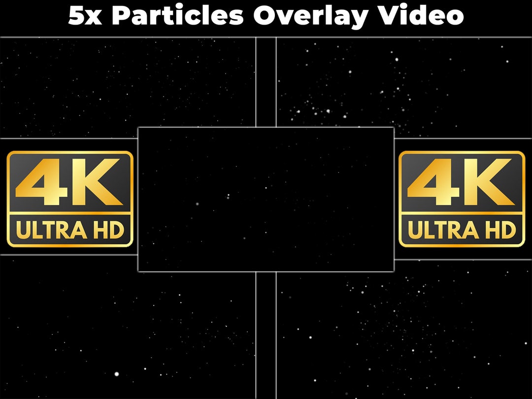 5x Animated Particle Overlay Video Package Pack 4k Resolution Loop ...