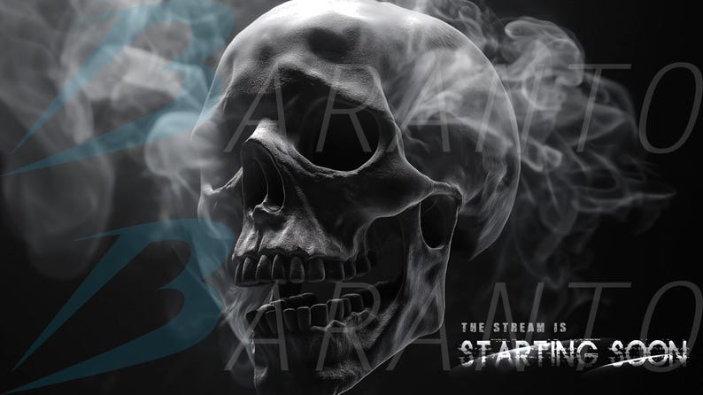 4x Animated Smoking Smoke Skull Screen Overlays | Starting Soon | Brb ...