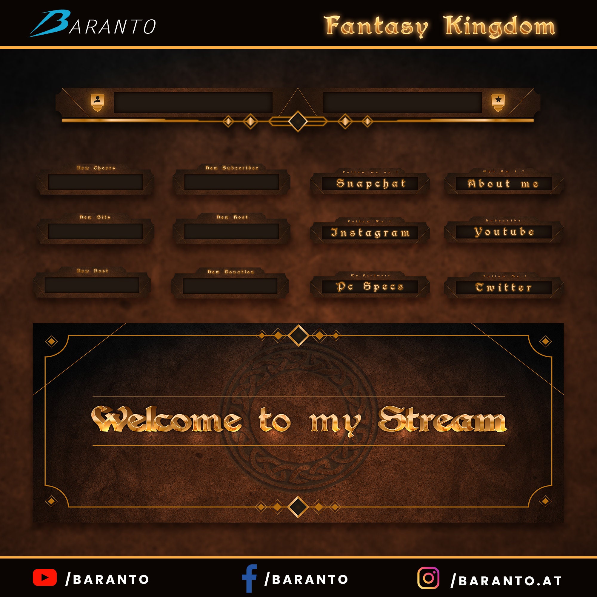Animated Fantasy Kingdom Overlay Twitch Package Instant - Etsy