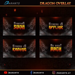 Animated Dragon Overlay Twitch Package | Instant Download / Ready to ...