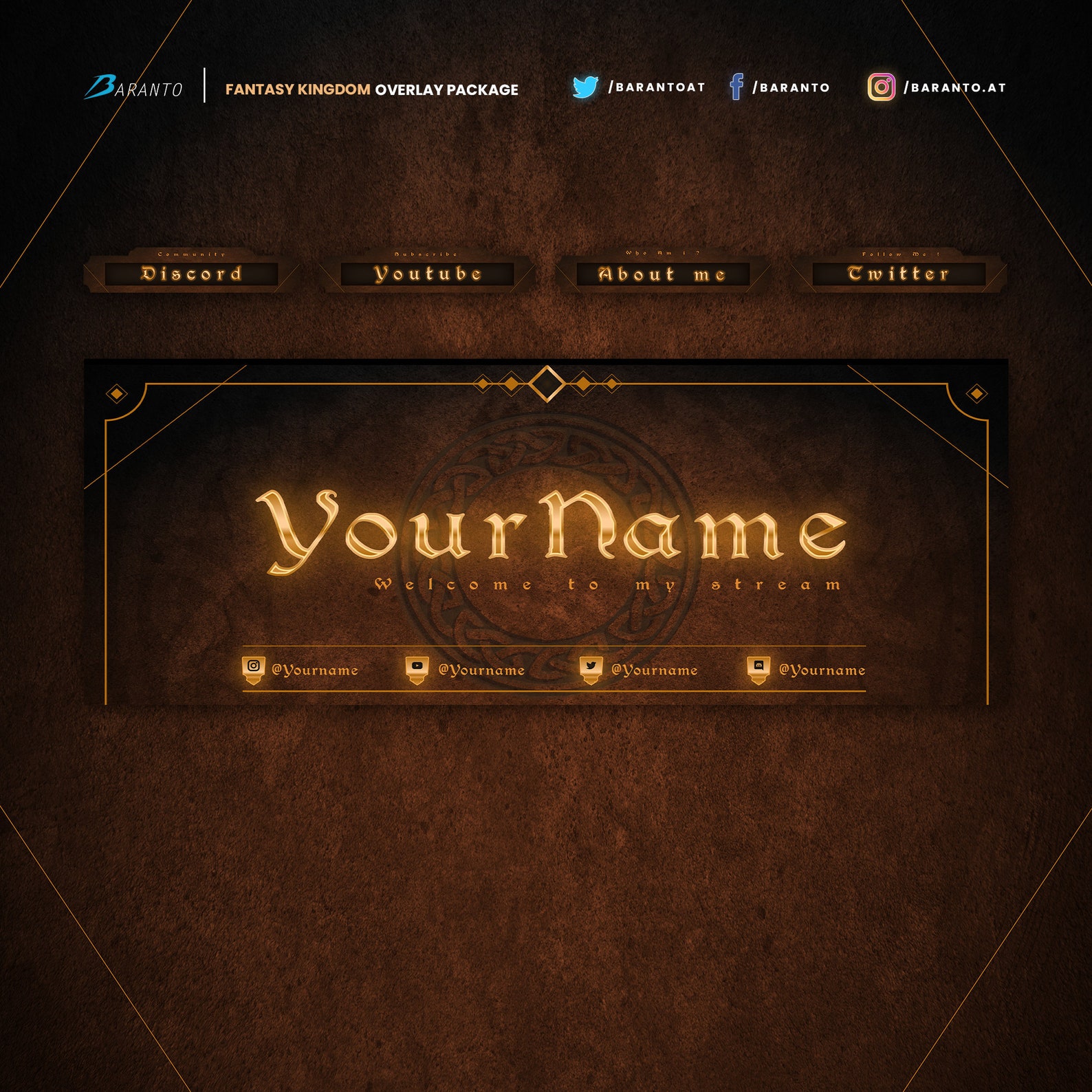 Animated Fantasy Kingdom Overlay Twitch Package Instant - Etsy