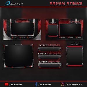 Animated Brush Strike Overlay Twitch Package | Custom Name | Instant ...